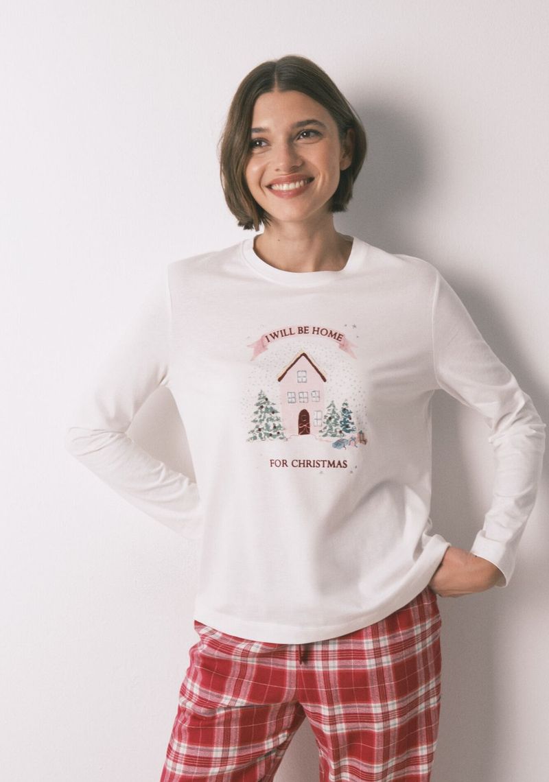WomenSecret Camiseta manga larga navidad